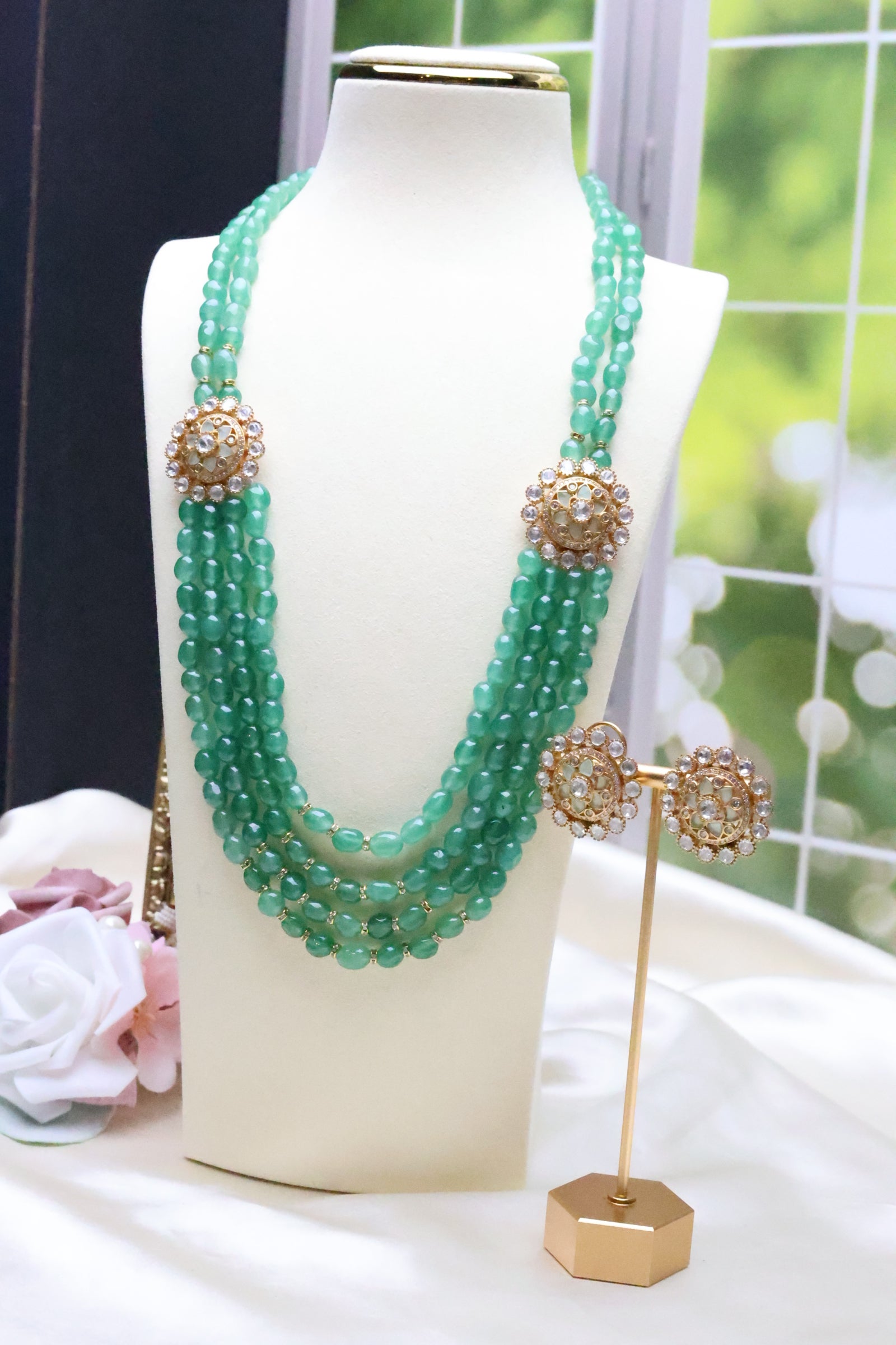 Glass Bead Multilayered Mala [10190] – Arnish Designs