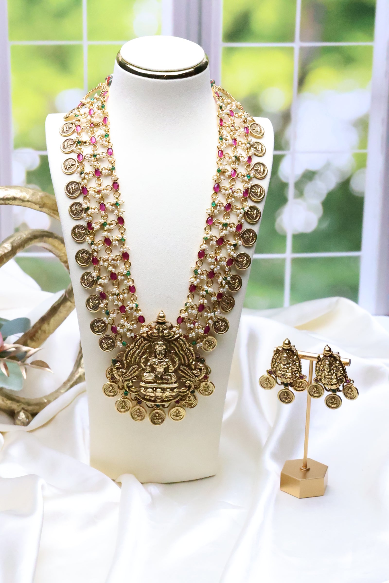 Lakshmi Cluster Pearl Statement Mala [11043] – Arnish Designs