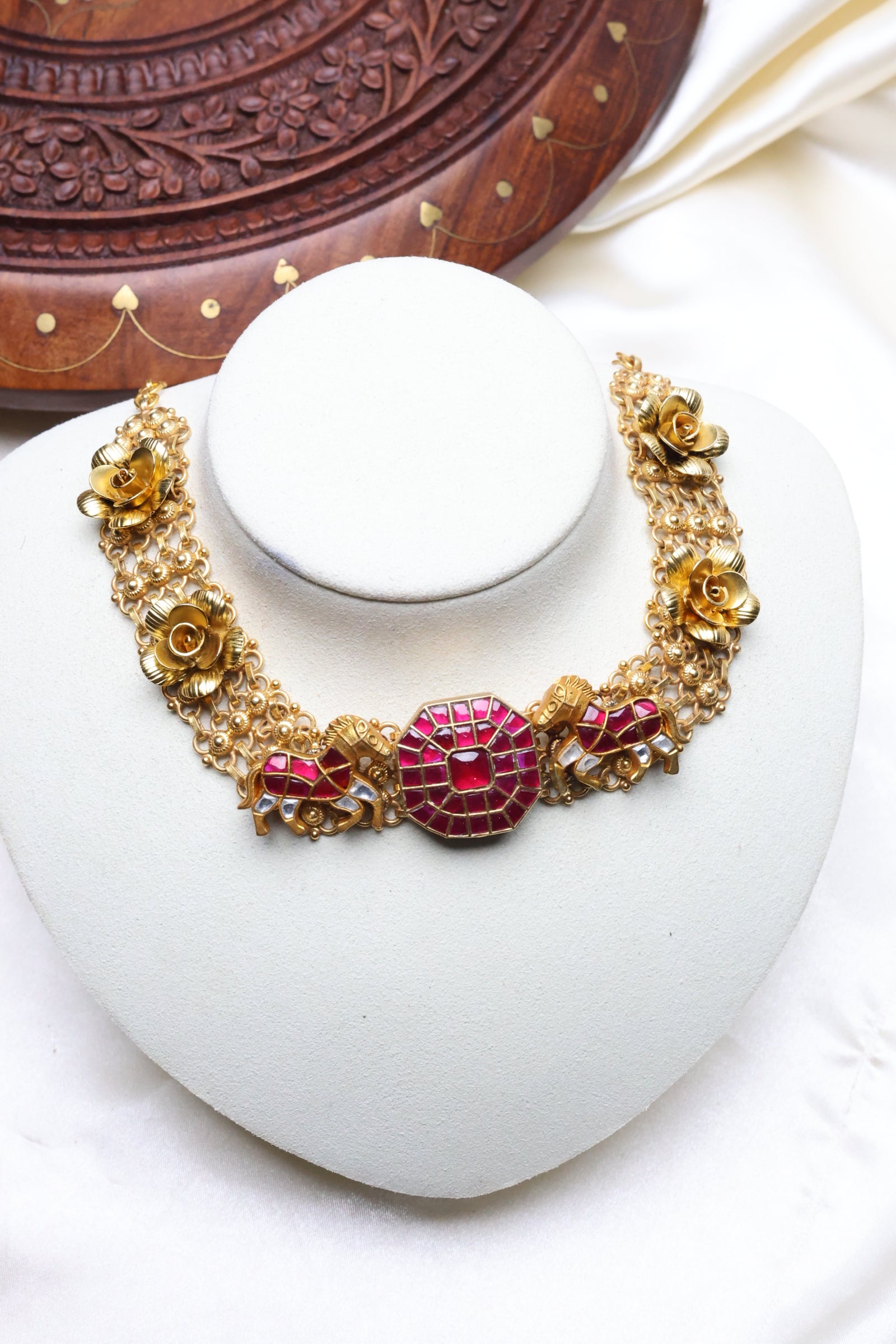 92.5 Silver Fusion Necklace (82 gms) [13138] – Arnish Designs