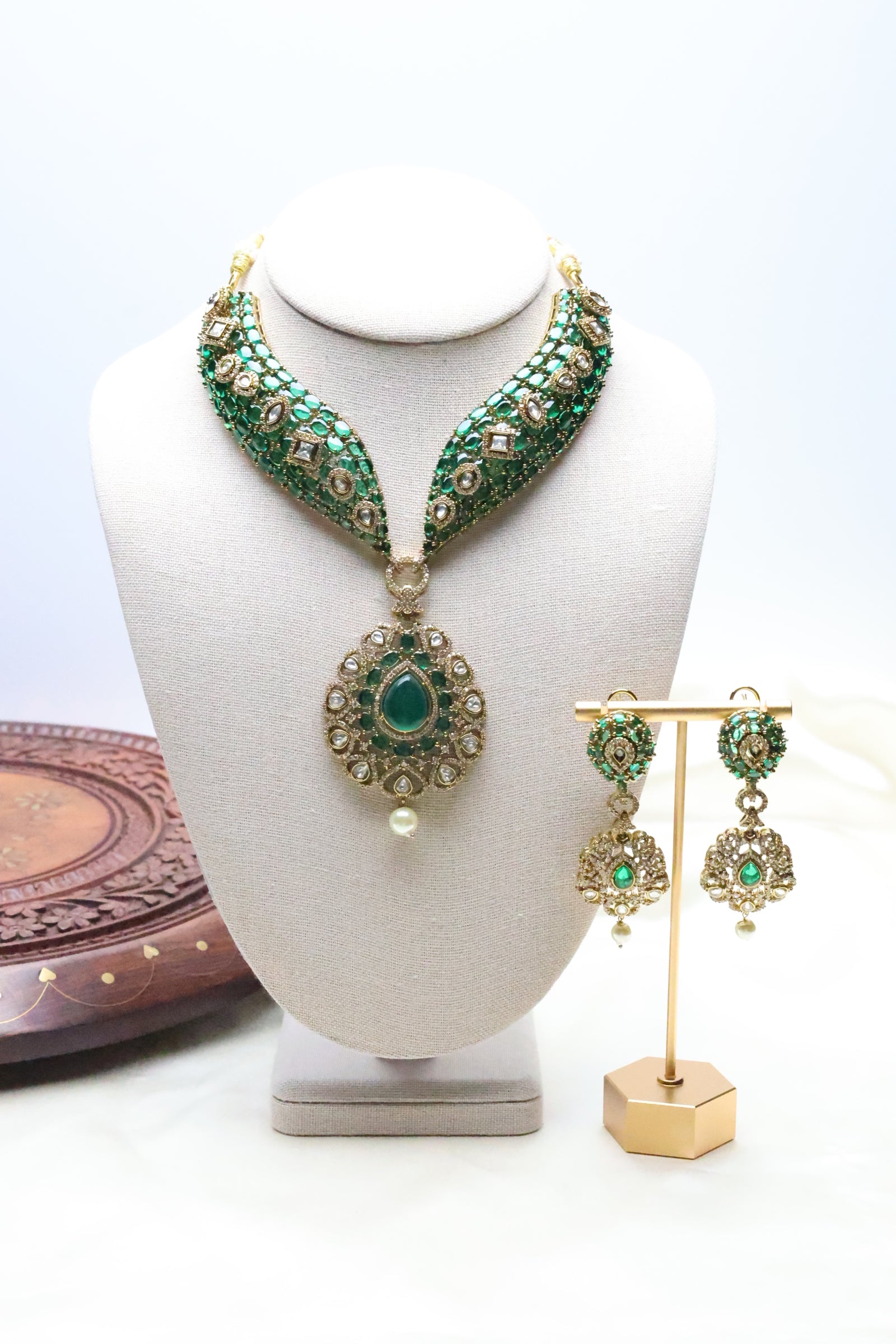 Statement Ruby/Emerald Necklace [12570] – Arnish Designs