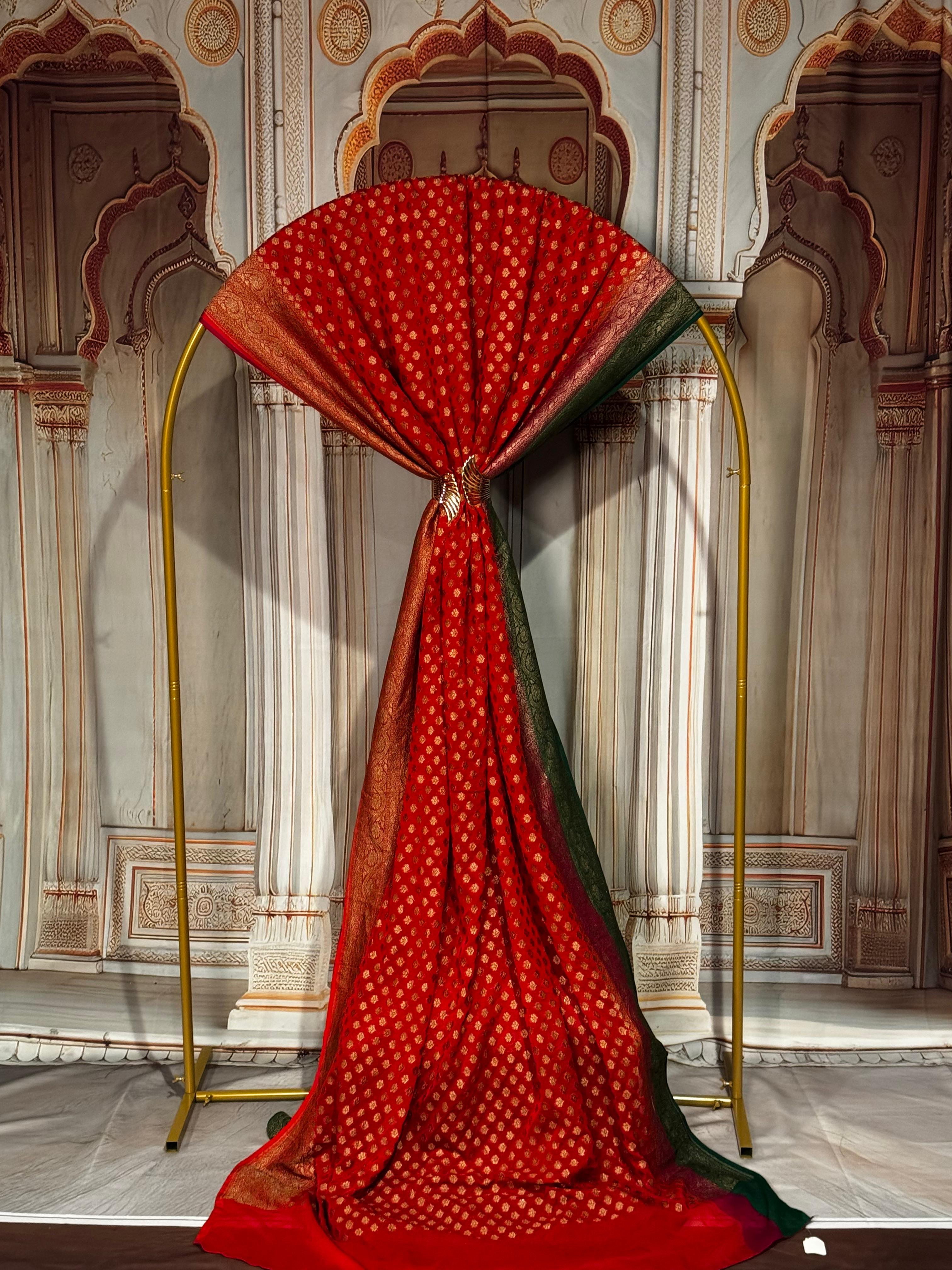 Banarasi Kaddi Georgette with Double Border [11865] – Arnish Designs