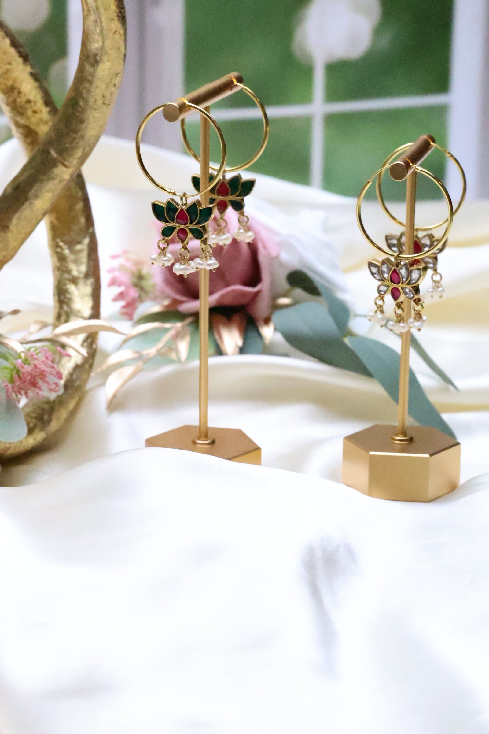 92.5 Silver Beneath the Blooming Hoop – Arnish Designs